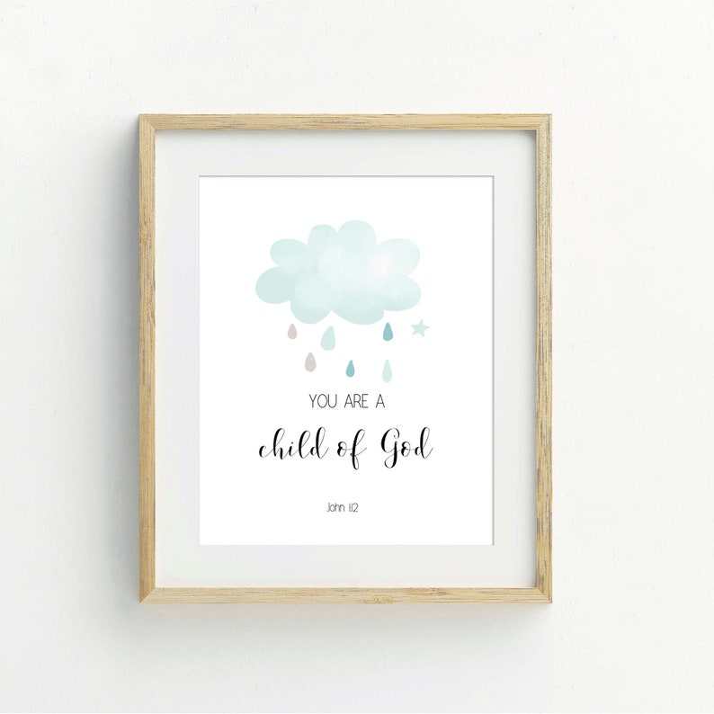 Kids Bible Verse Wall Art Scripture Prints Christian Gift | Etsy