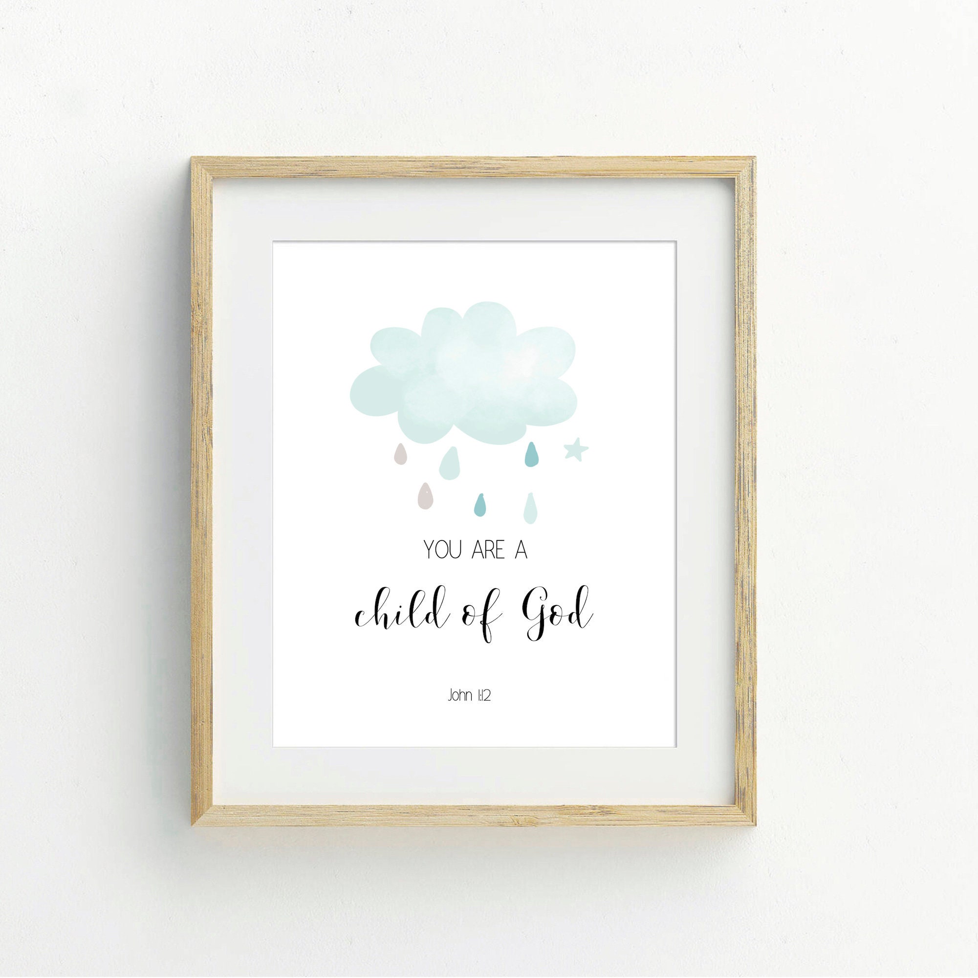 Kids Bible Verse Wall Art Scripture Prints Christian Gift | Etsy