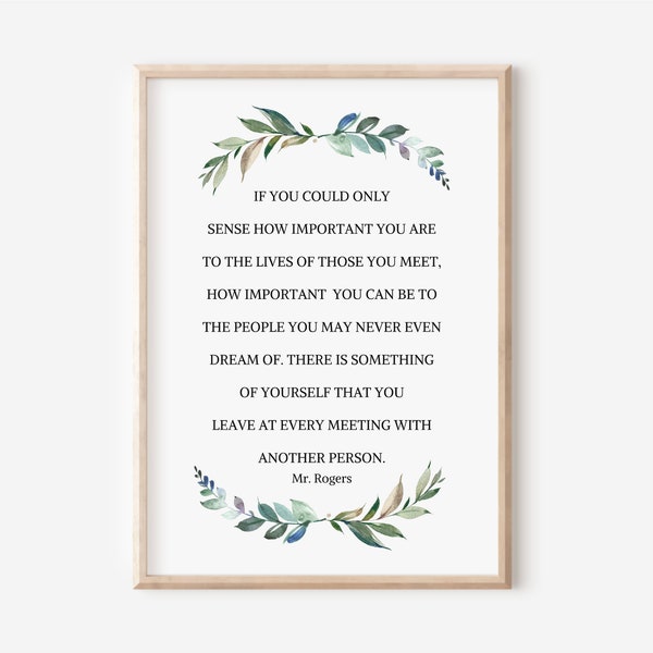 Mr. Rogers Quote - Etsy