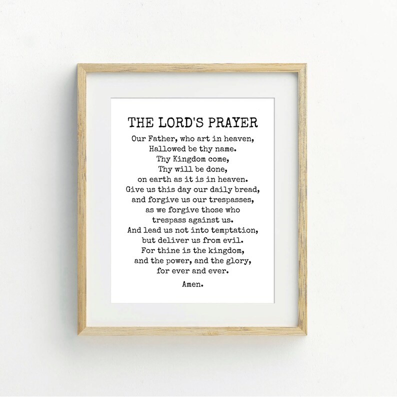 The Lord's Prayer Bible Verse Wall Art Christian Gift - Etsy