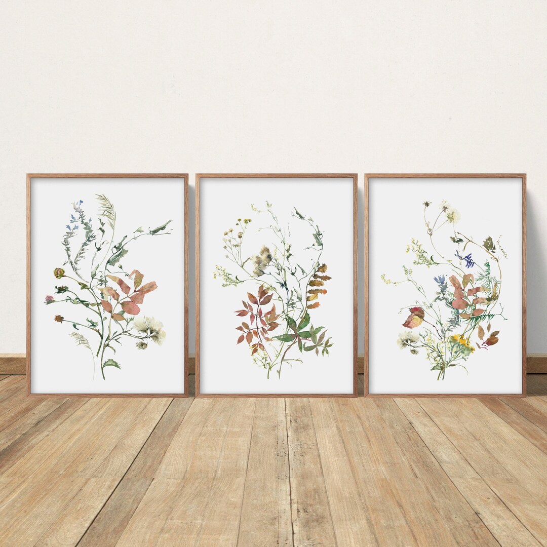 Wildflower Prints, Meadow Flowers, Watercolor Painting, Wildflower ...