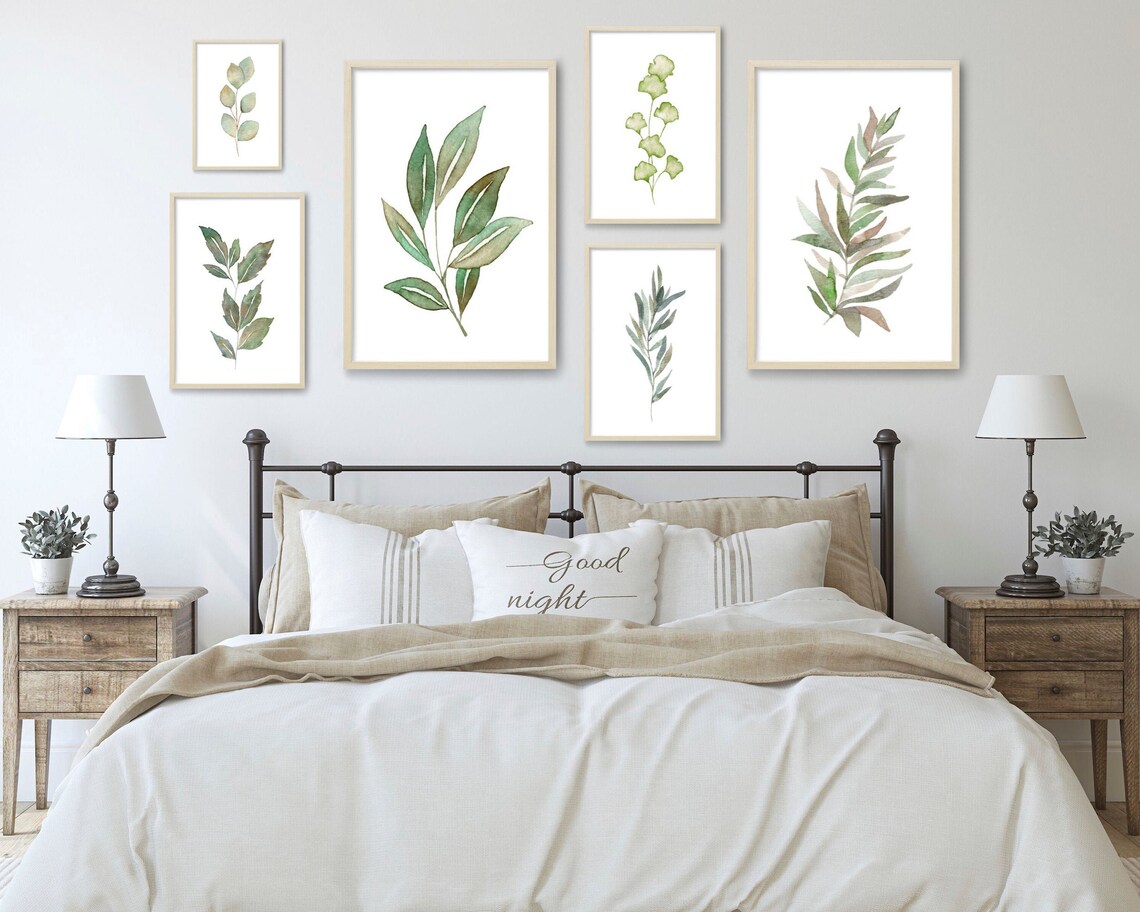 Botanical Print Set Gallery Wall Set Living Room Wall Art - Etsy