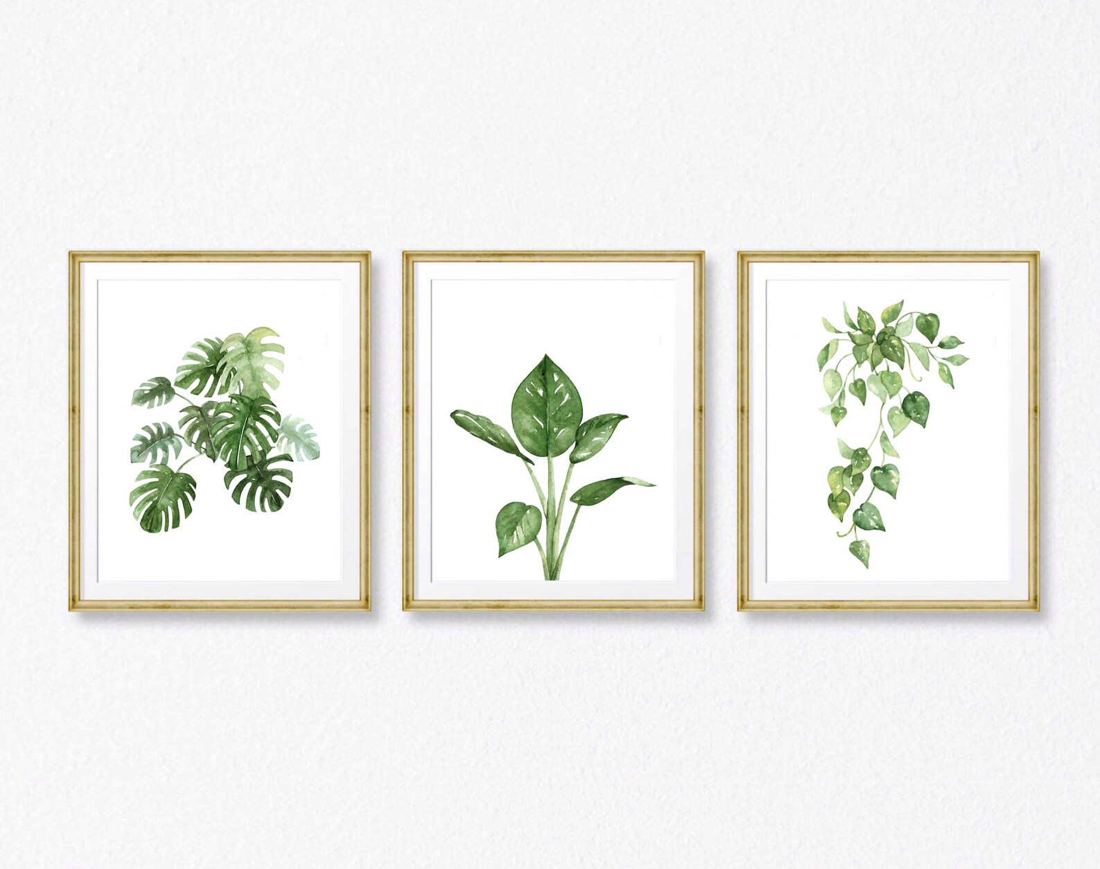 Botanical Print Set Living Room Wall Art Plant Posters Leaf | Etsy