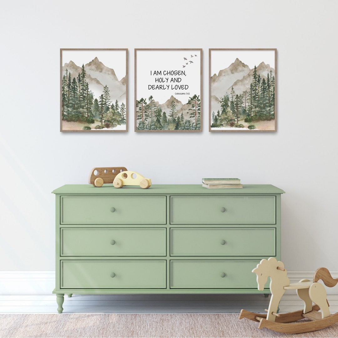 Christian Nursery Decor, Kids Bible Verse Wall Art, Colossians 3:12 ...