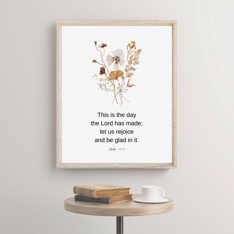 This is the Day the Lord Has Made Print Bible Verse Wall Art - Etsy