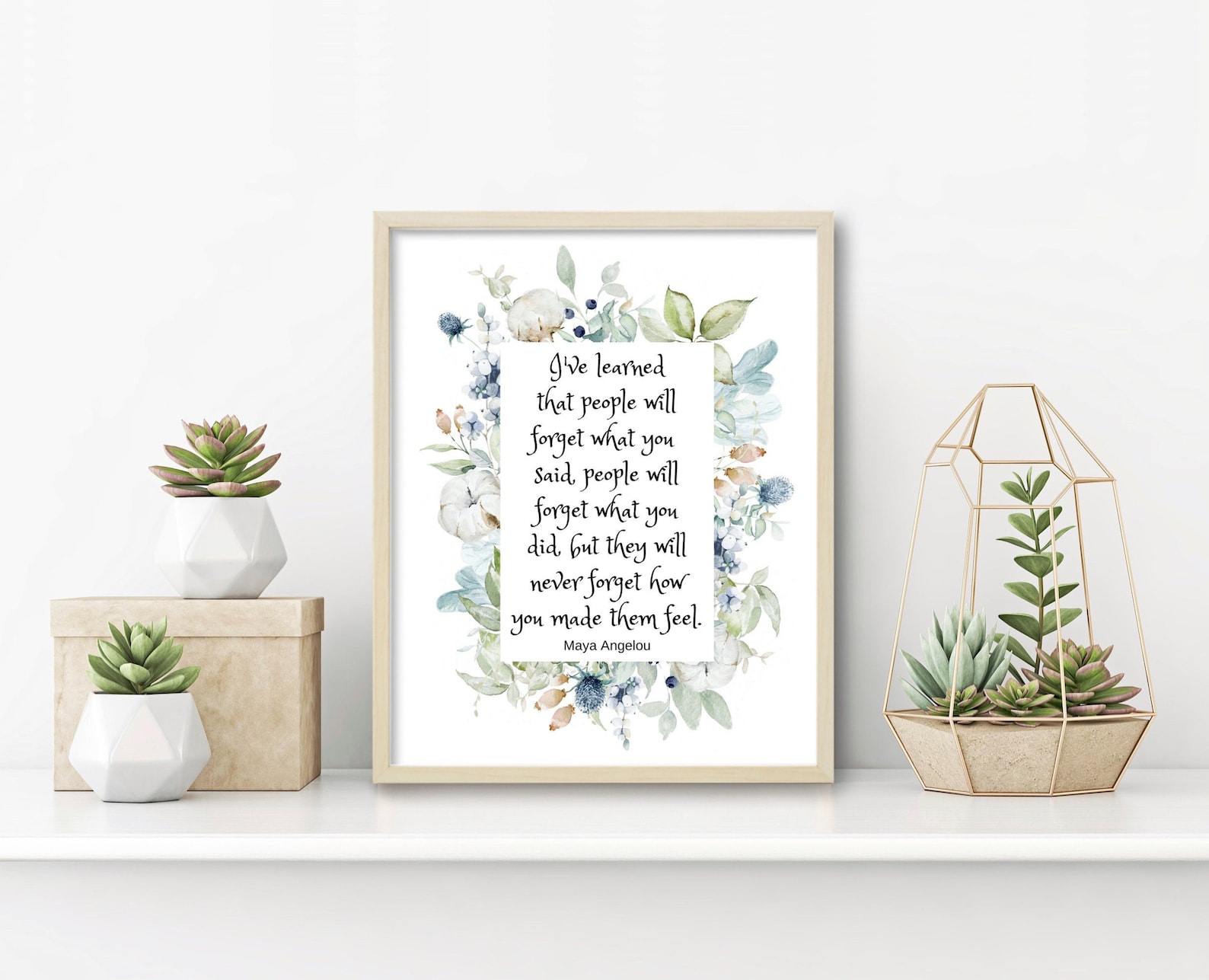 Maya Angelou Quote Motivational Poster Inspirational Wall - Etsy