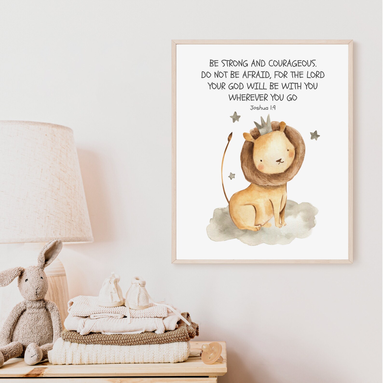 Christian Nursery Decor Kids Bible Verse Wall Art Joshua - Etsy