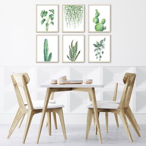 Botanical Print Set Plant Posters Living Room Wall Art - Etsy
