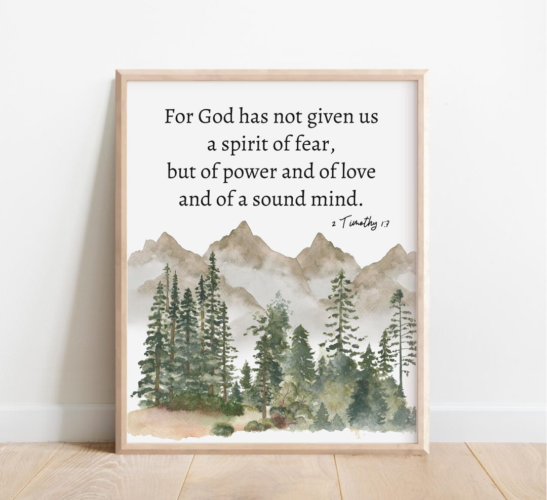 2 Timothy 1:7, for God Has Not Given Us the Spirit of Fear, Bible Verse ...