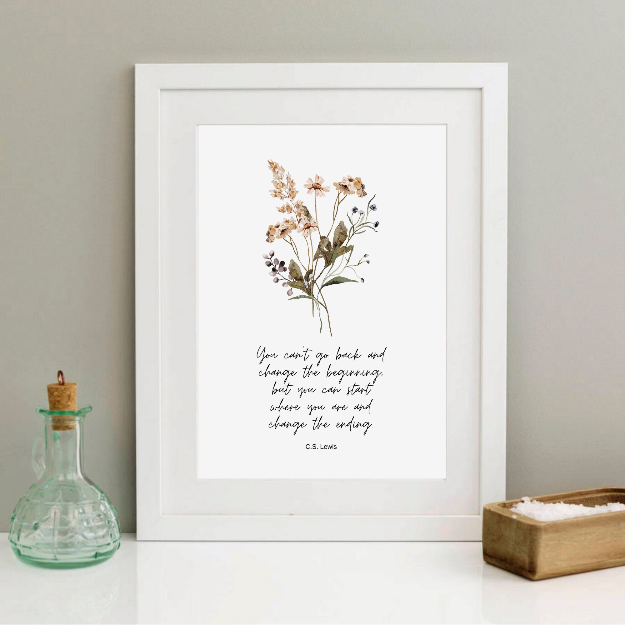 CS Lewis Quote, Inspirational Wall Art, Sobriety Gift, Alcoholics ...