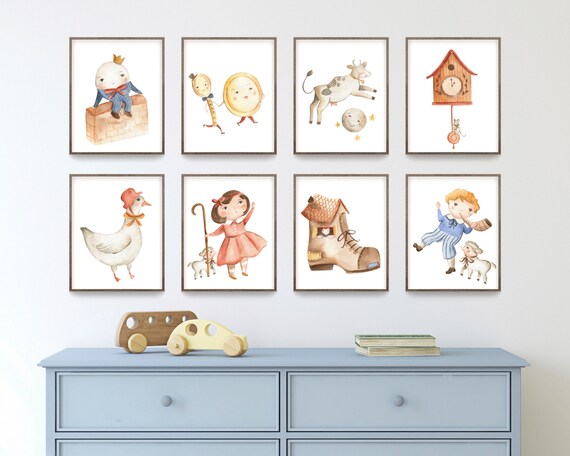 Nursery Rhyme Decor Nursery Wall Art Kids Room Decor - Etsy