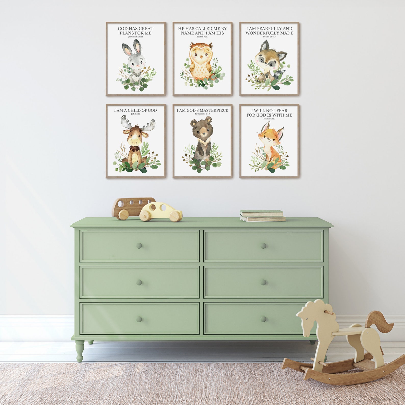 Christian Nursery Decor Kids Bible Verse Wall Art Scripture - Etsy