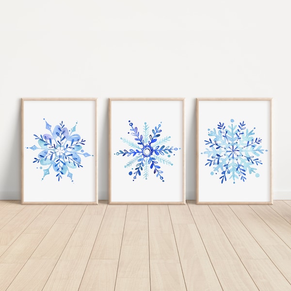 Snowflake Watercolor - Etsy
