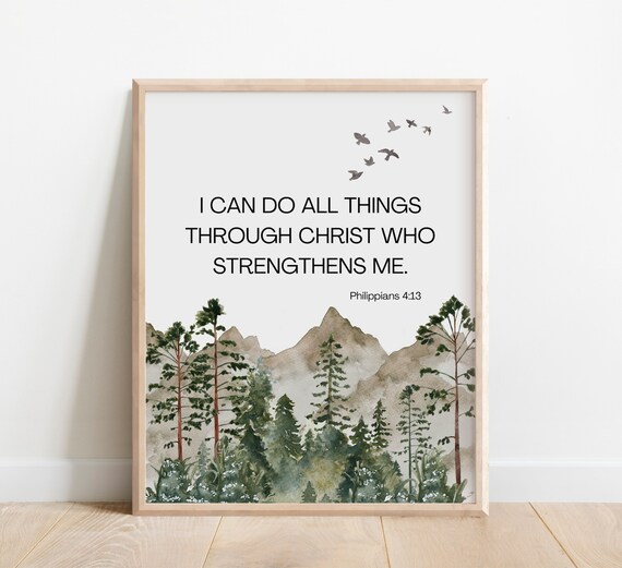 Philippians 4 13 Wall Art