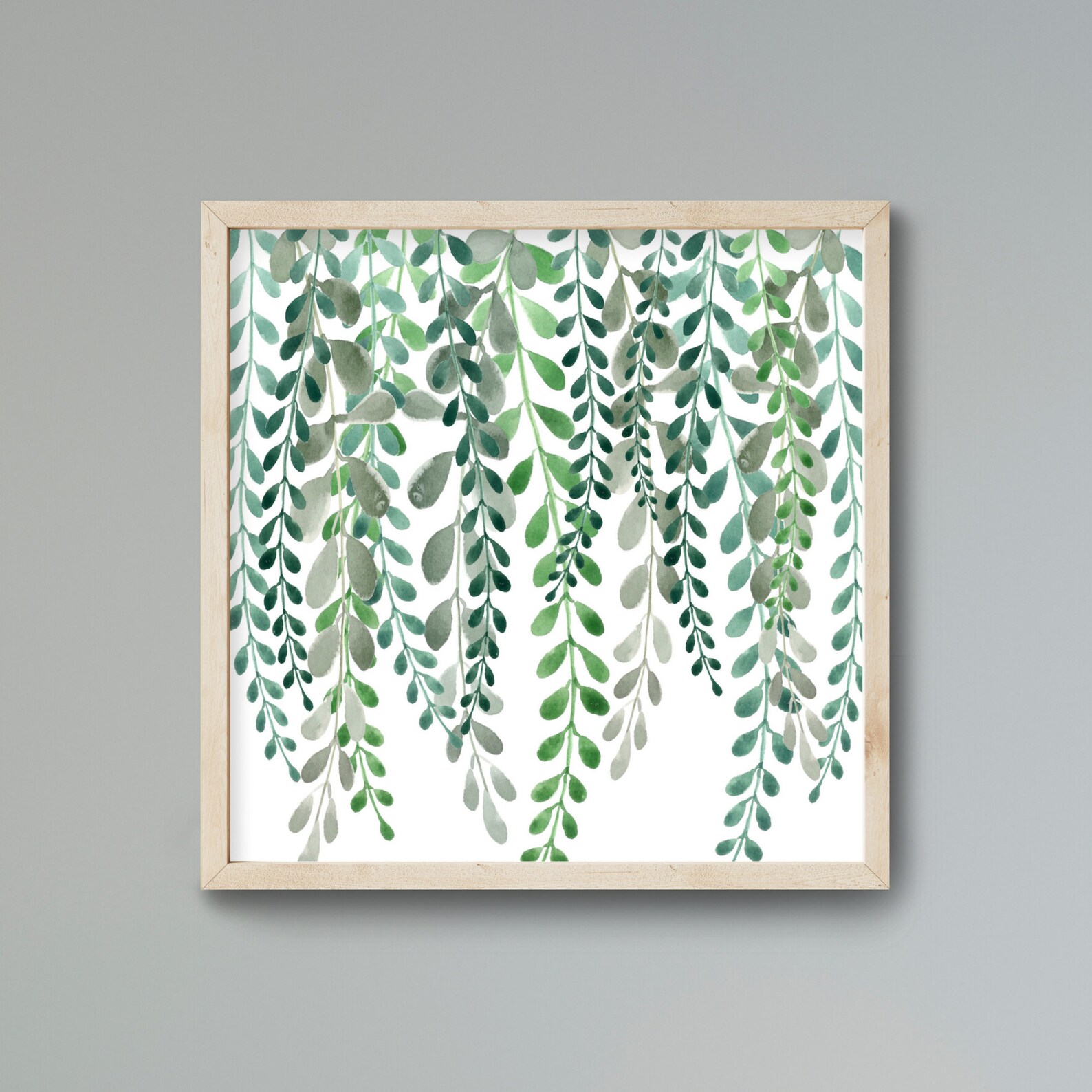 Botanical Print Square Abstract Art Print Living Room Wall - Etsy