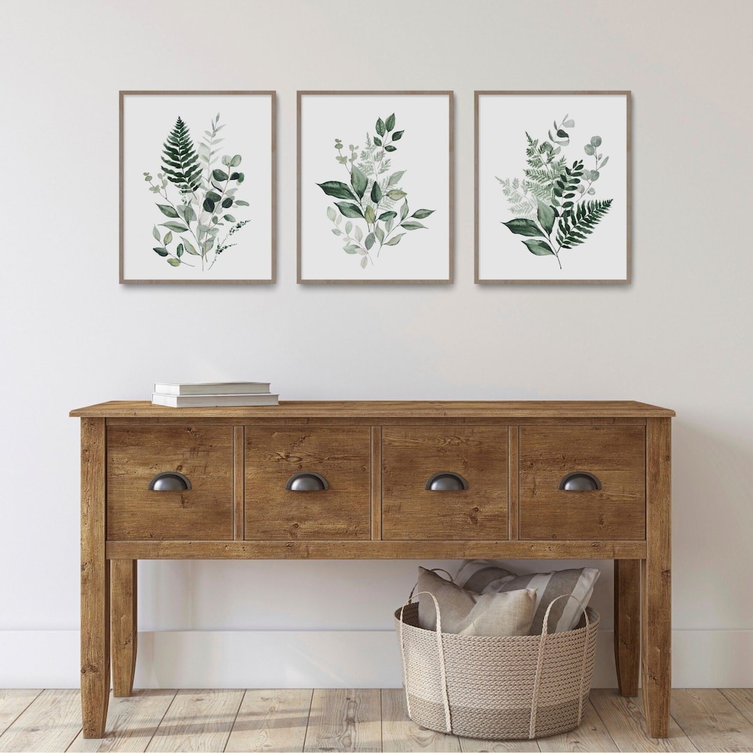 Botanical Print Set Plant Posters Living Room Wall Art Home - Etsy