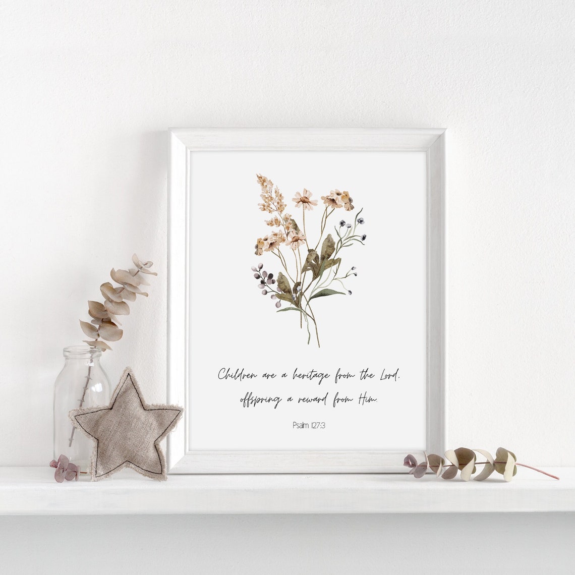 Psalm 127 Printable Bible Verse Wall Art Scripture Print - Etsy