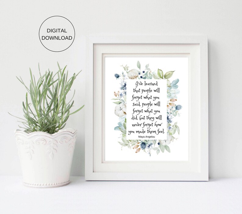 Maya Angelou Quote Motivational Poster Inspirational Wall - Etsy