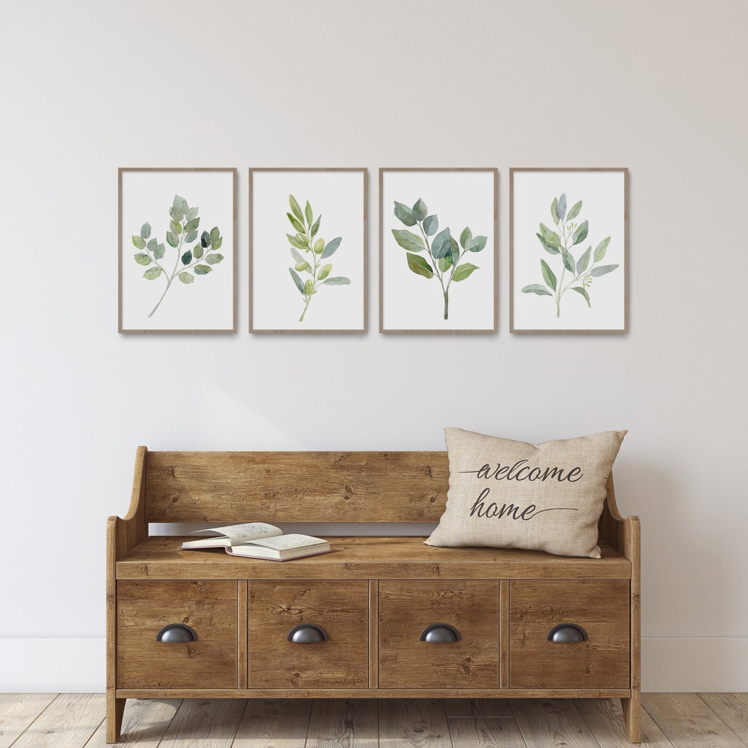 Botanical Print Set, Plant Posters, Leaf Prints, Foliage Greenery ...