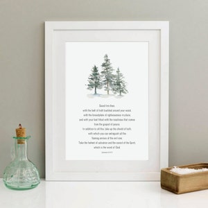 Armor of God, Ephesians 6, Bible Verse Wall Art, Christian Gift ...