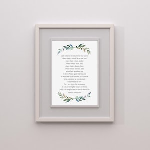 Prayer of St. Francis of Assisi, Lord Make Me an Instrument of Your ...