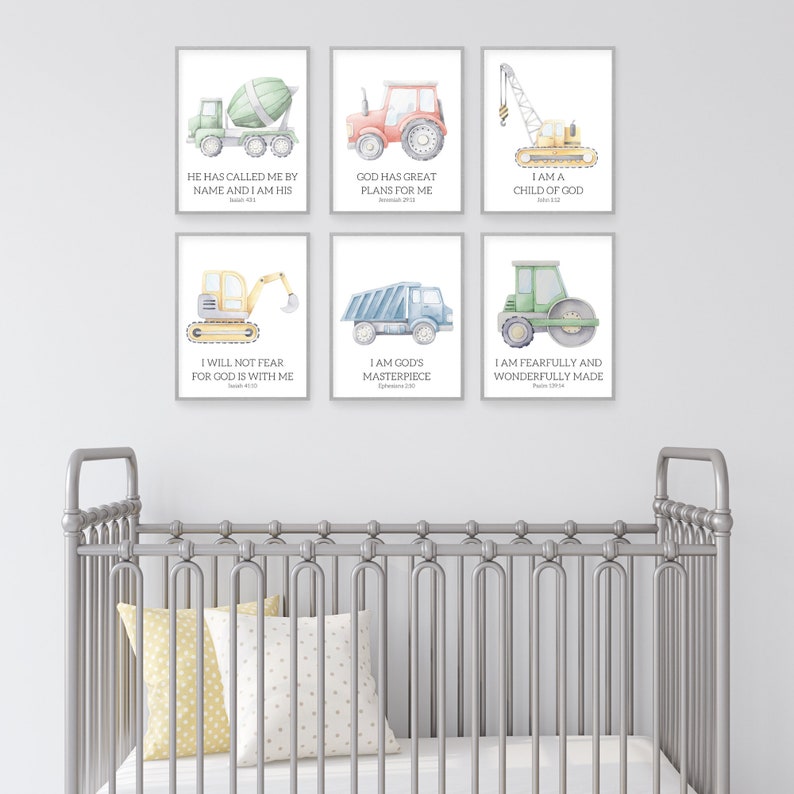 Christian Nursery Decor Kids Bible Verse Wall Art Scripture - Etsy