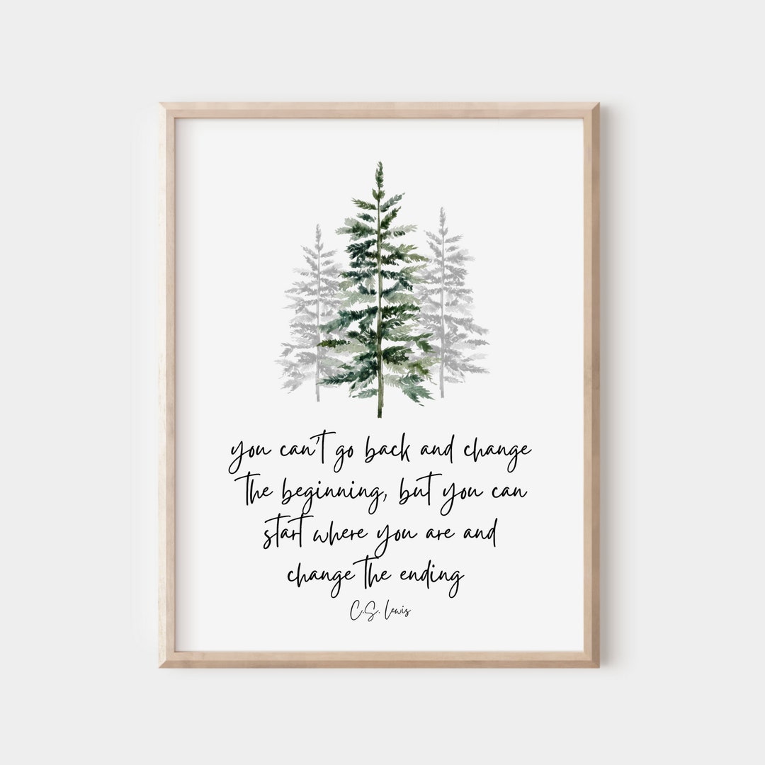 CS Lewis Quote, Inspirational Wall Art, Motivational Poster, Sobriety ...