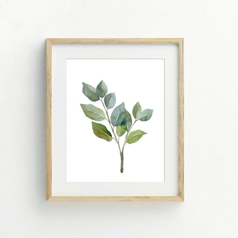 Botanical Print Set Plant Posters Living Room Wall Art Leaf - Etsy