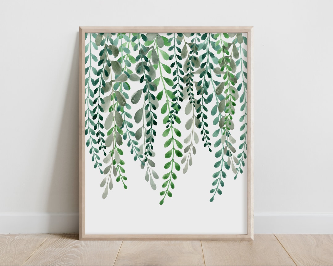 Botanical Print, Cascading Ivy, Plant Poster, Leaf Print, Living Room ...