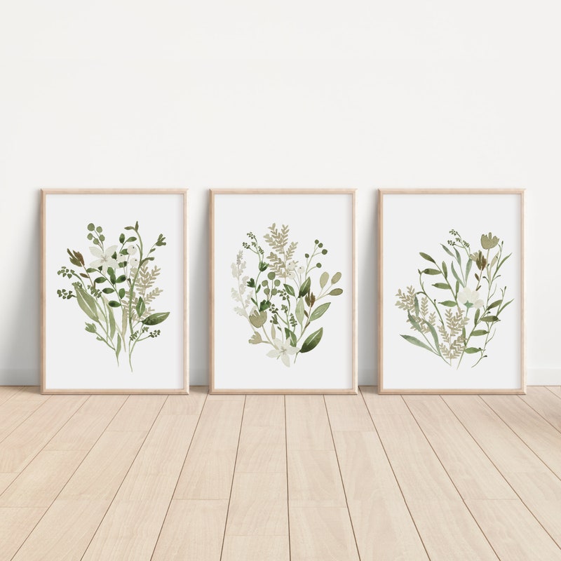 3 Set Painting Greenery - Etsy