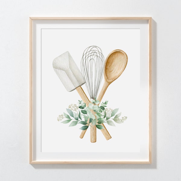 Watercolor Kitchen Art - Etsy