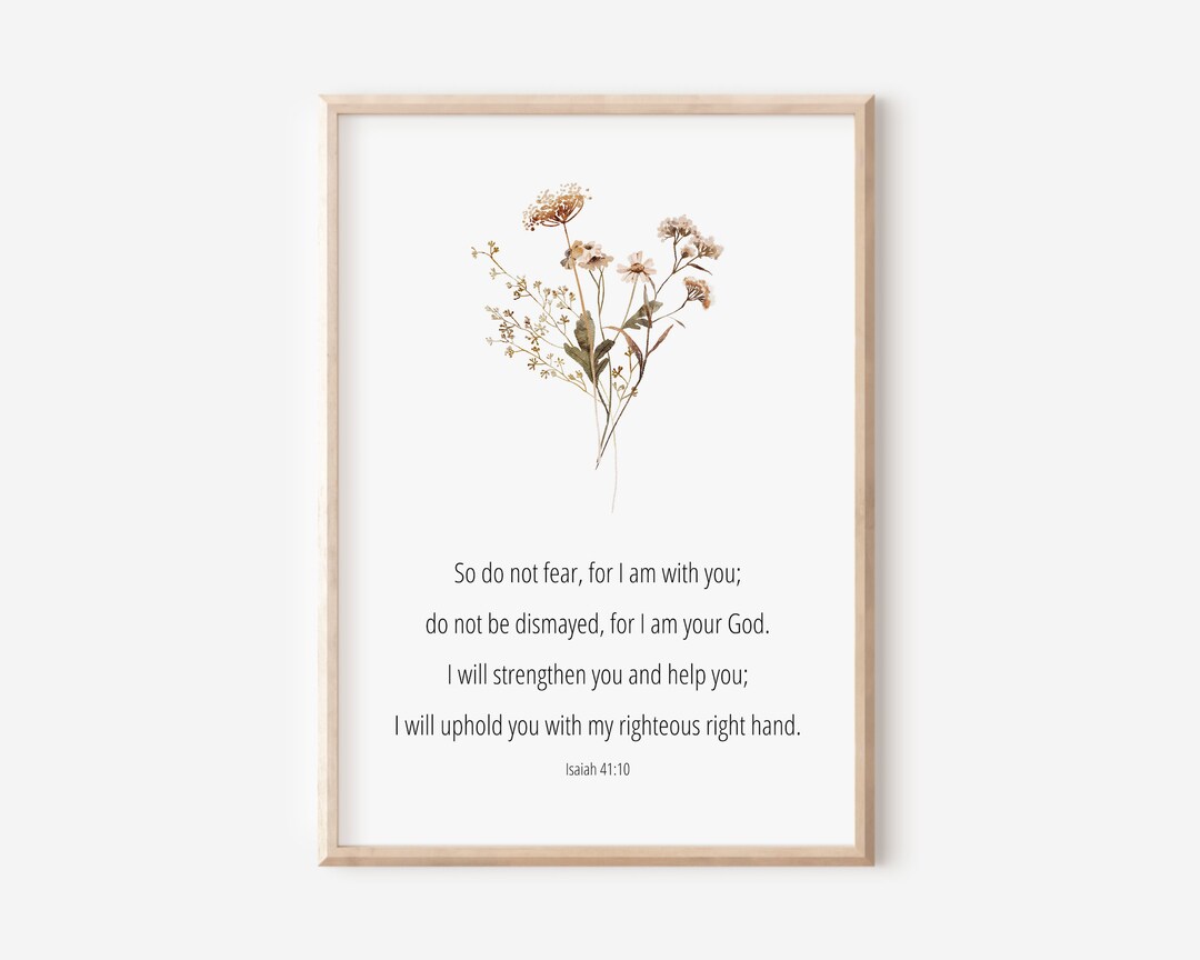 Jesaja 41:10, Bibelvers Wandkunst, Schriftdruck, Fürchte dich nicht ...