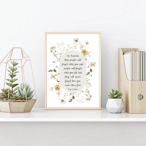 Maya Angelou Quote About Life, Inspirational Wall Art, Social Worker ...