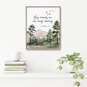 Lamentations 3:23, His Mercies Are New Every Morning, Bible Verse Wall ...