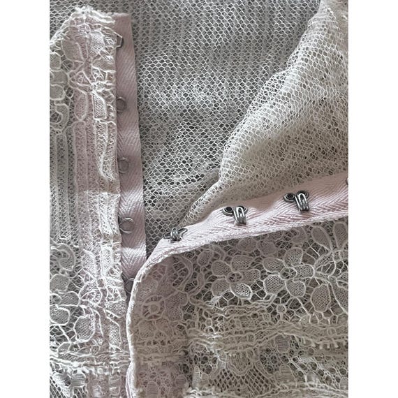 Antique 20s Deco Lace & Satin Bra Gossard Long Line F… - Gem