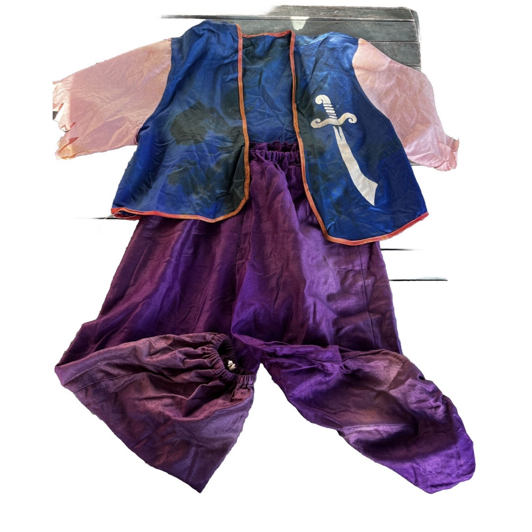 VINTAGE Halco Pirate or Aladdin Top With Sword Print and Harem Pants ...