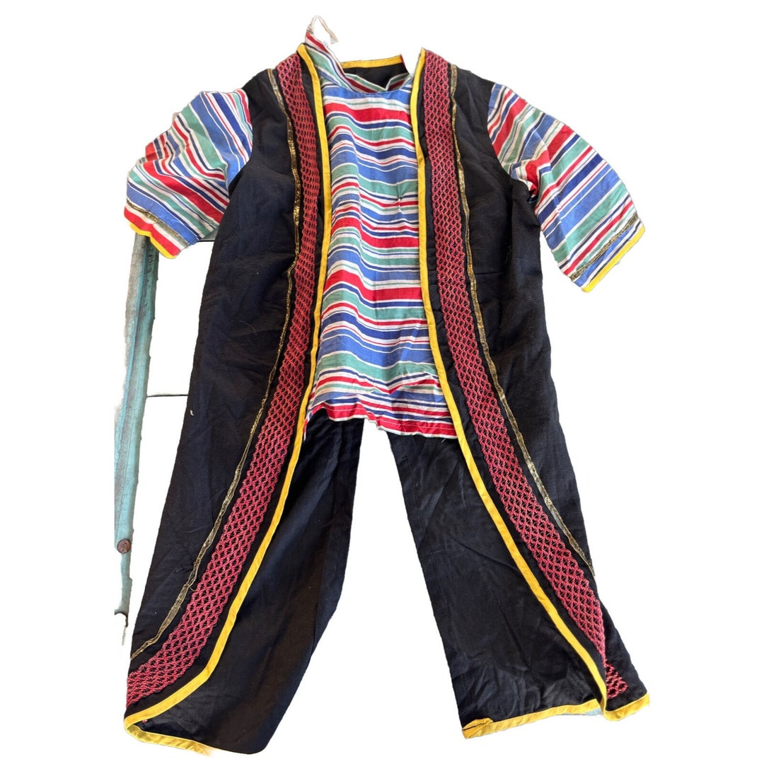 Vintage 50s 60s Halco Pirate/aladdin Jacket & Faux Top Black Stripe ...