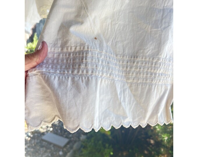 Antique 1900s Edwardian White Cotton Bloomers Scallop Hem Split Leg - Etsy