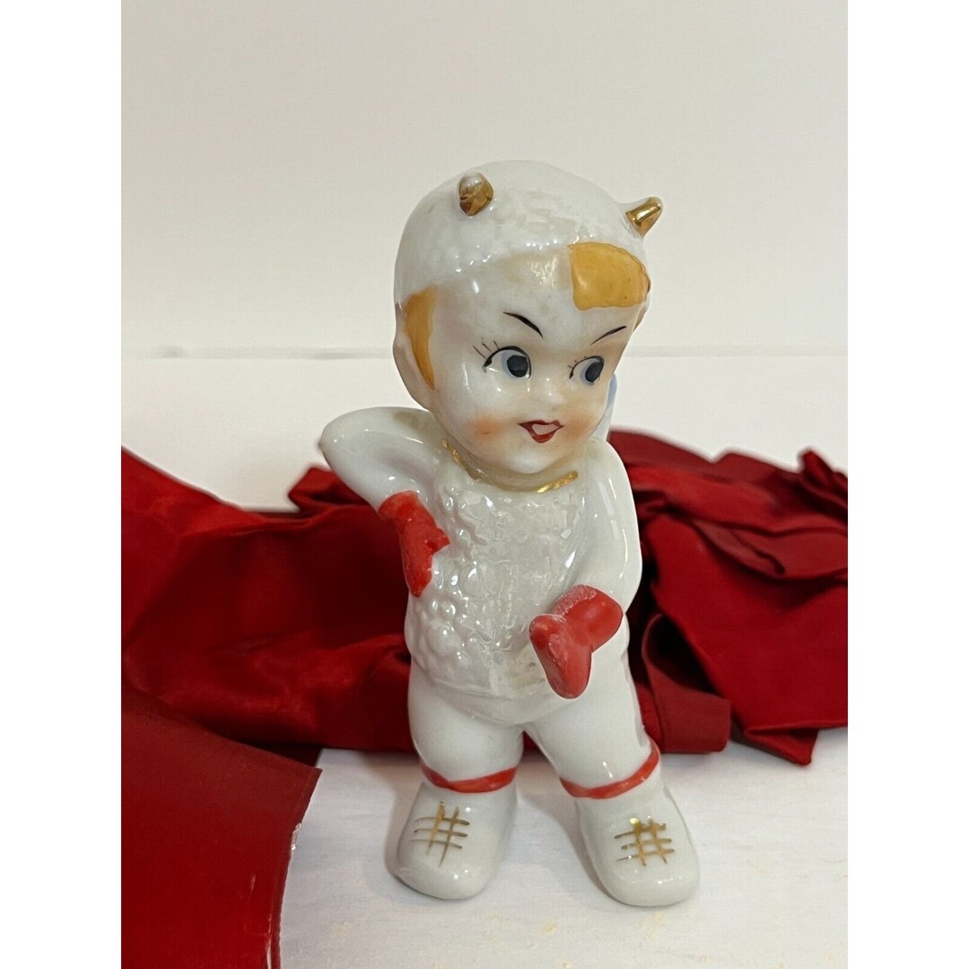 Vintage 1950's Valentine Figurine Angel Devil Made in - Etsy