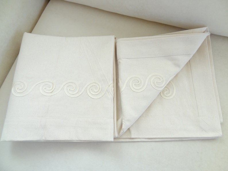 High Quality Eco-friendly Square Tablecloth, Beige Linen Embroidery ...