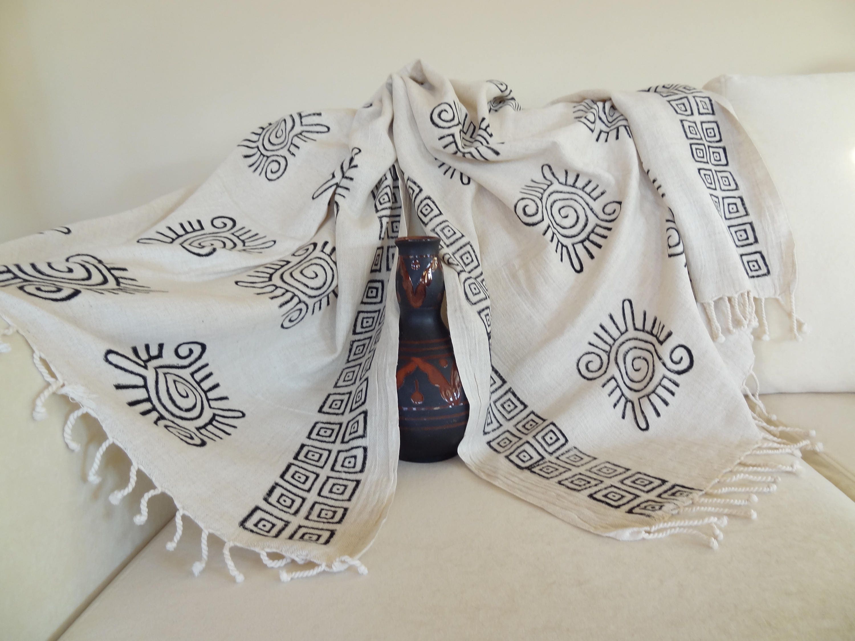 Traditional Turkish Towel, a Special Lithography Peshtemal-home Decor ...
