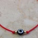 Evil Eye Red String Kabbalah Bracelet Goldtone Bead Good Luck Charm ...
