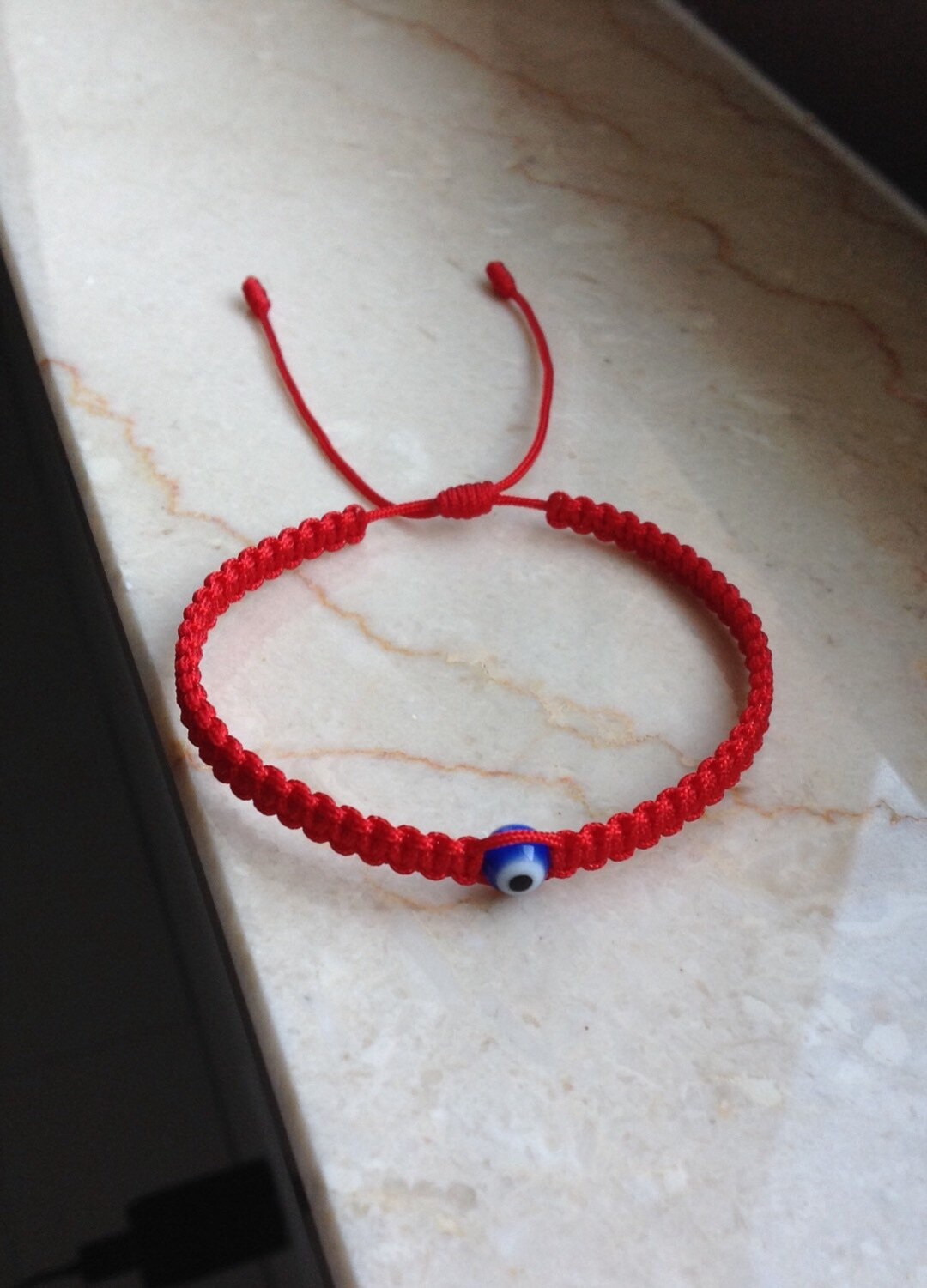 Pulsera de Kabbalah Roja Pulsera Macramé Pulsera de Mal de Ojo Joyería ...