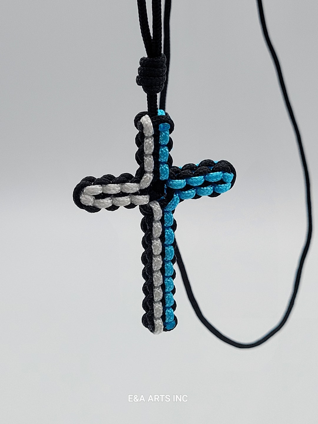 Handmade Argentina Colors Woven Cross Necklace - 26 in Three Color - Etsy