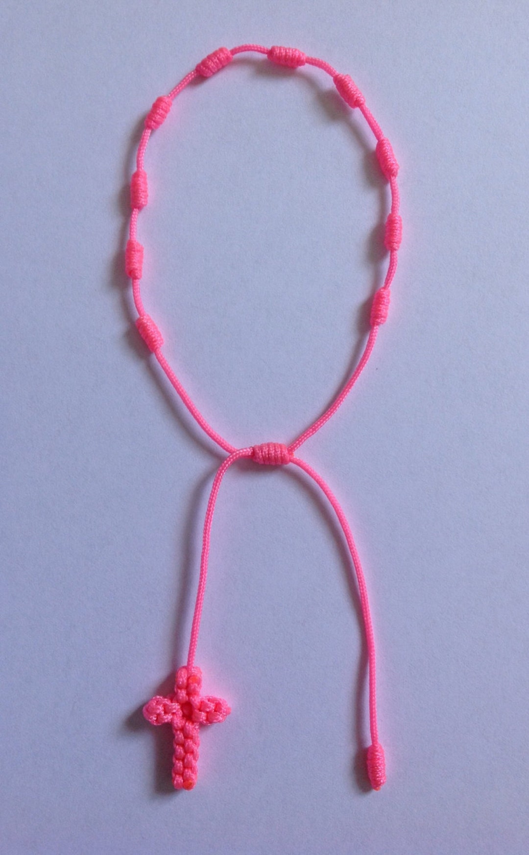 Rosa Decenario Anudado Rosario Pulseras Pulseras De Moda Pulsera De ...