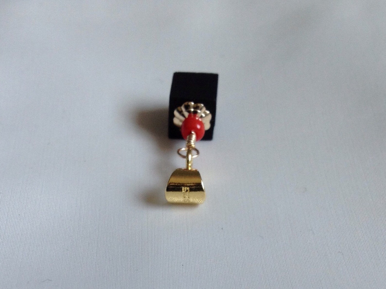 Azabache Coral 925 Gold Filled Pendant Genuine Azabache | Etsy