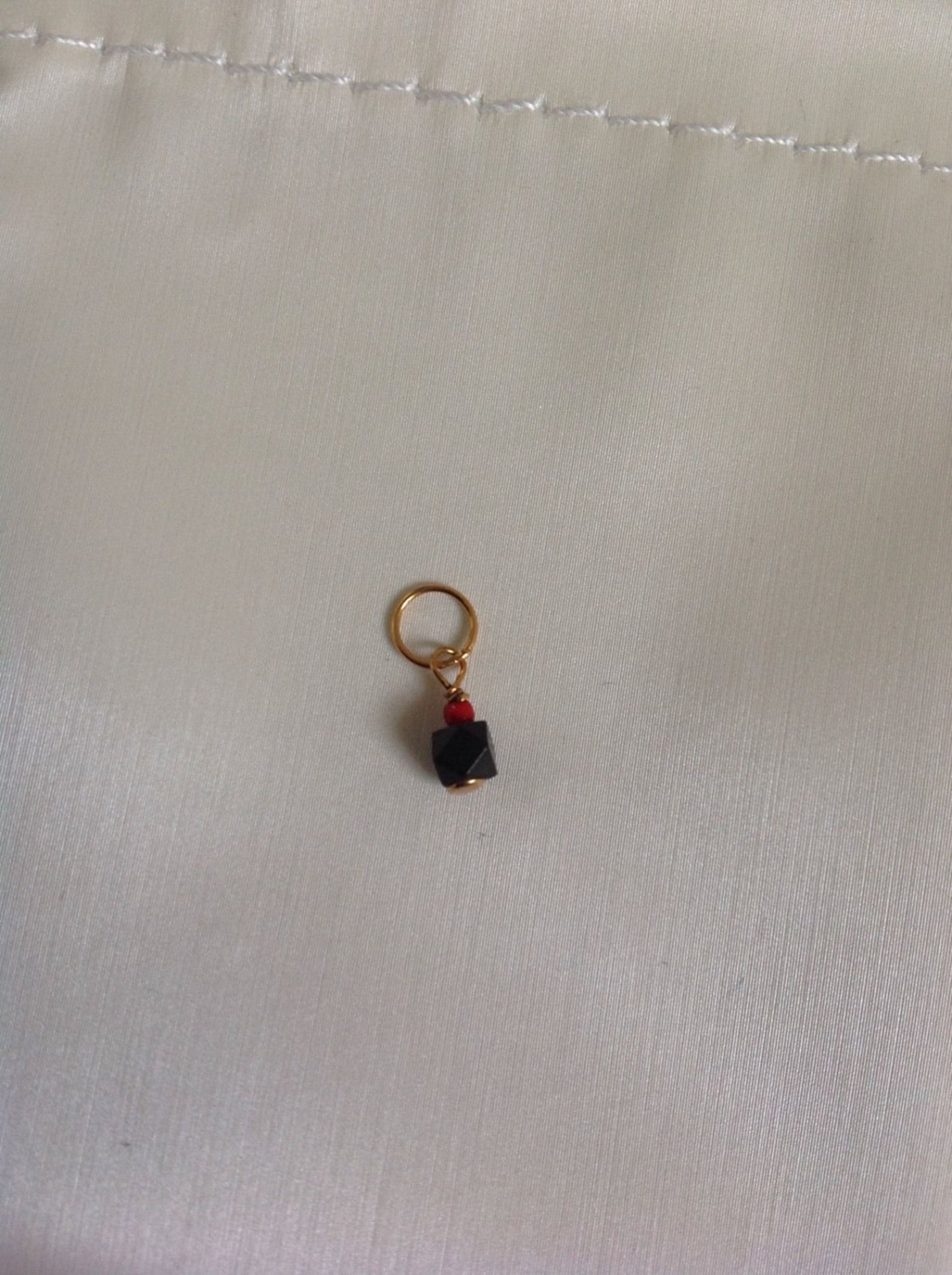 New 14K Gold Authentic Azabache Ball Charm Pendant | Etsy