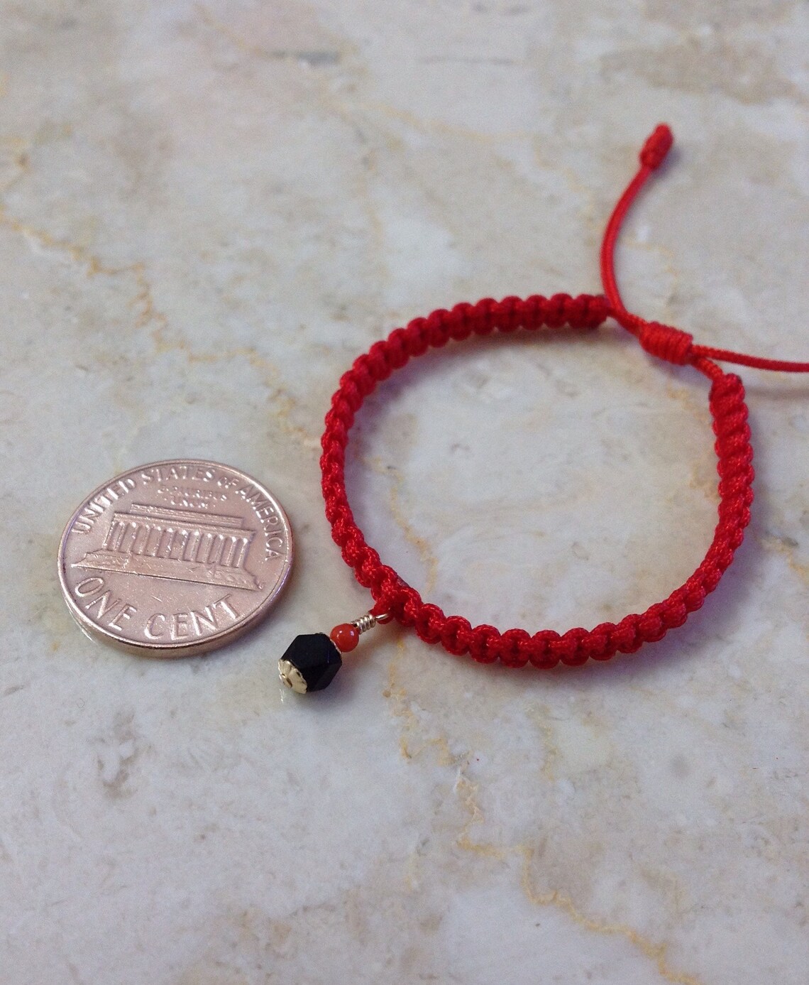 Red String Bracelet, for Baby Adjustable Protection Goldfilled With ...