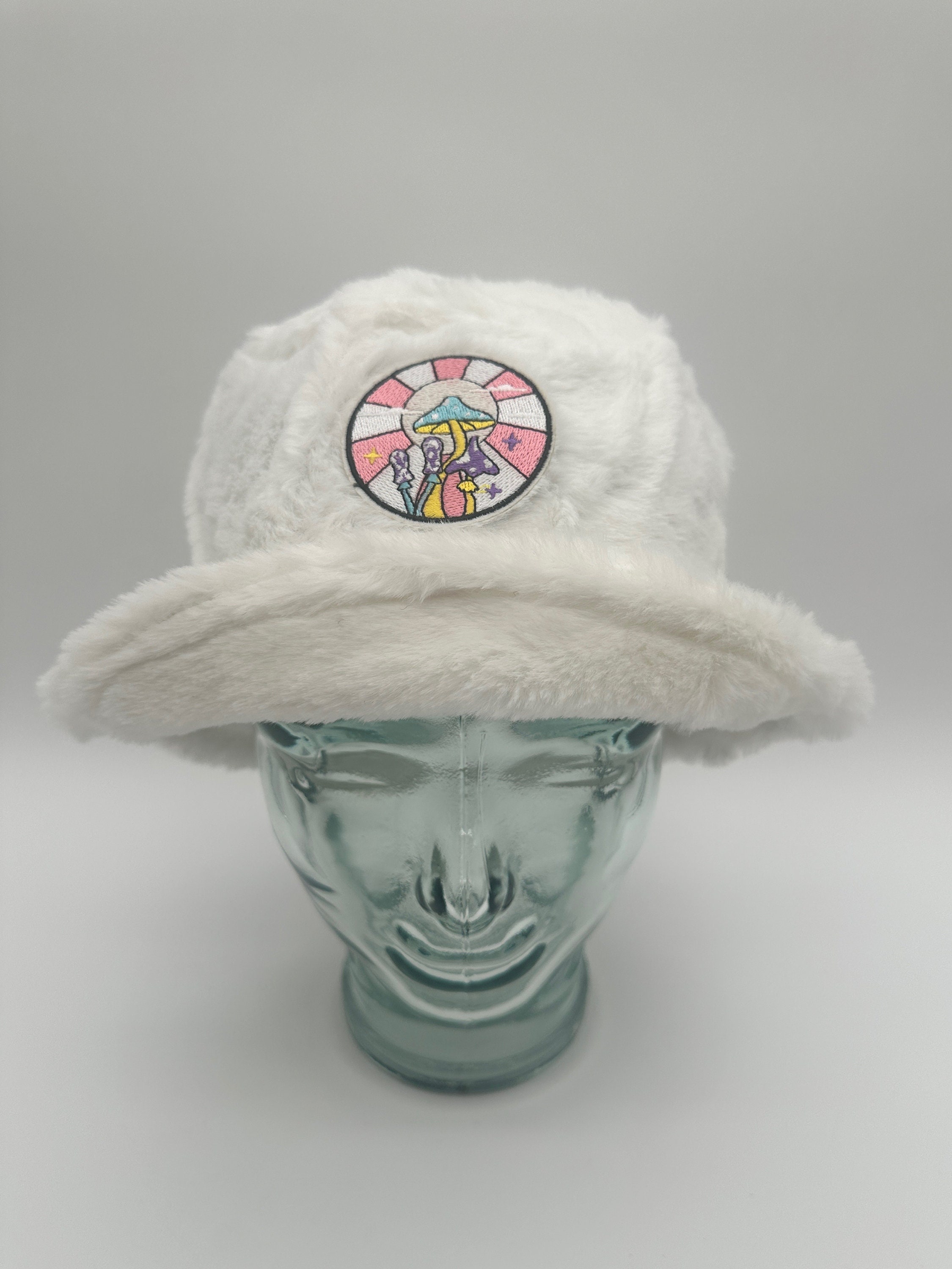 Fuzzy Mushroom Trippy Bucket Hat Boho Hippy Shrooms Concert Festival ...