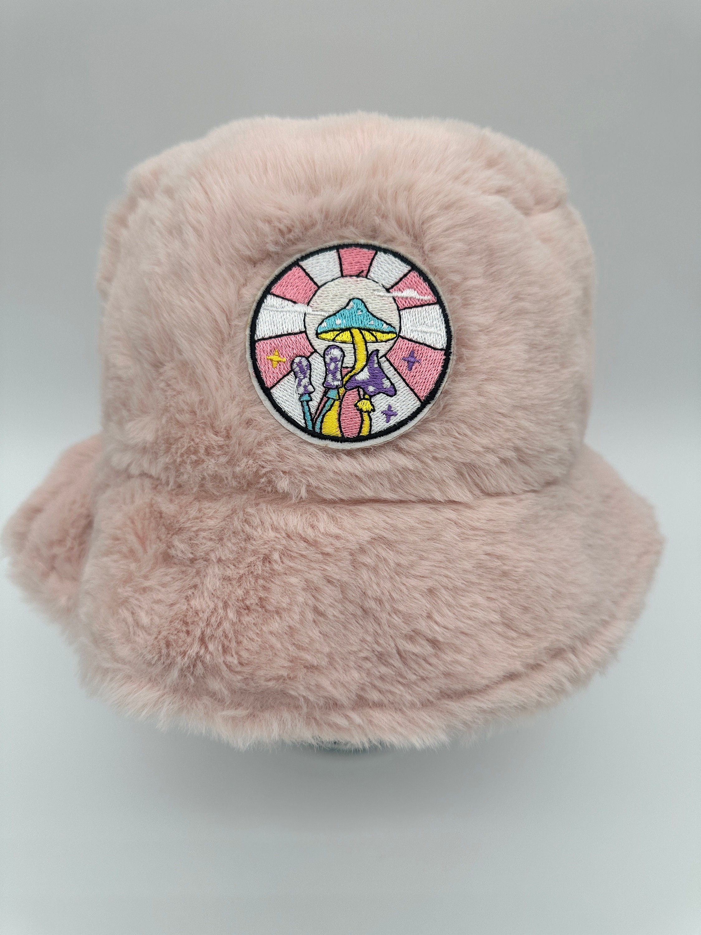 Fuzzy Mushroom Trippy Bucket Hat Boho Hippy Shrooms Concert Festival ...